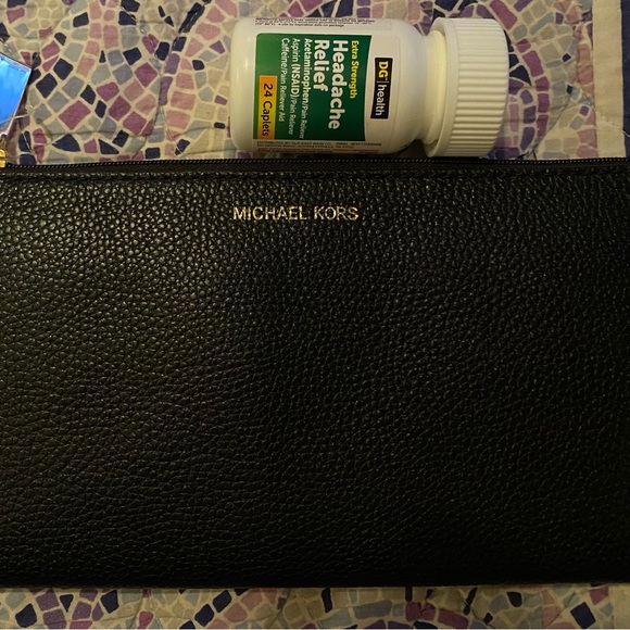 Michael Kors | Bags | New Mk Wallet Wtags Black Leather | Poshmark